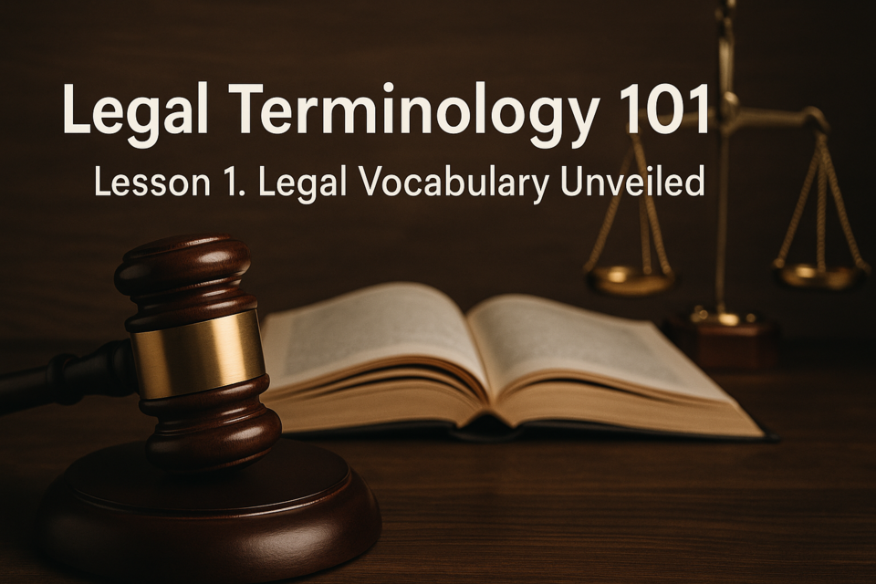 Online Course: Legal Terminology 101 - Learn Basic Legal Terms